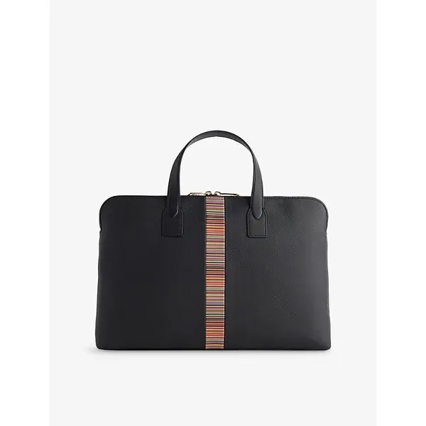Paul Smith Slim Folio Leather Briefcase - Black
