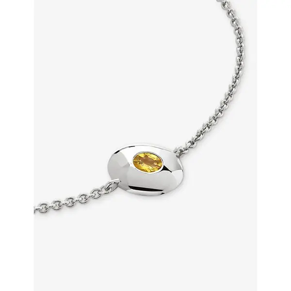 Monica Vinader November Birthstone Citrine And Sterling- Bracelet - Silver