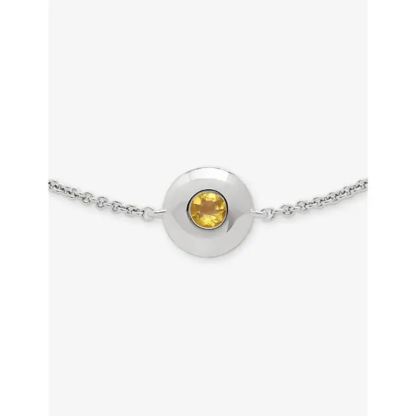 Monica Vinader November Birthstone Citrine And Sterling- Bracelet - Silver