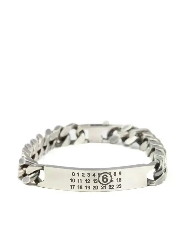 MAISON MARGIELA Logo-engraved Chain Bracelet - Silver
