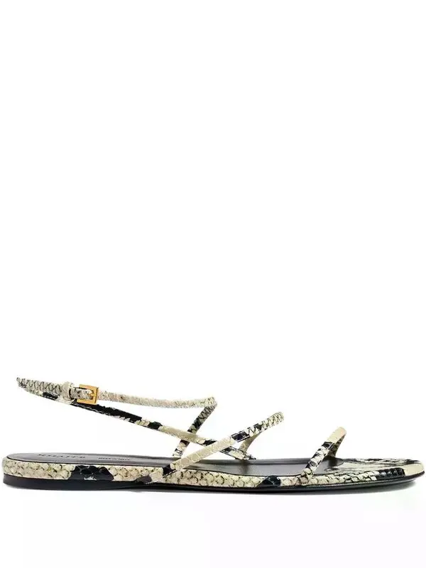Khaite Loop Flat Sandals - White