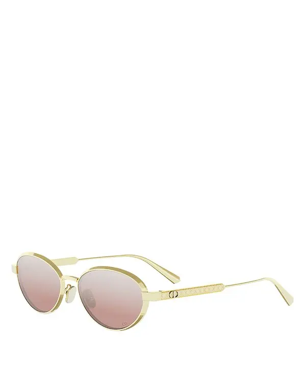 Dior Cannage R1u Oval Sunglasses - Gold/coral Silver Gradient