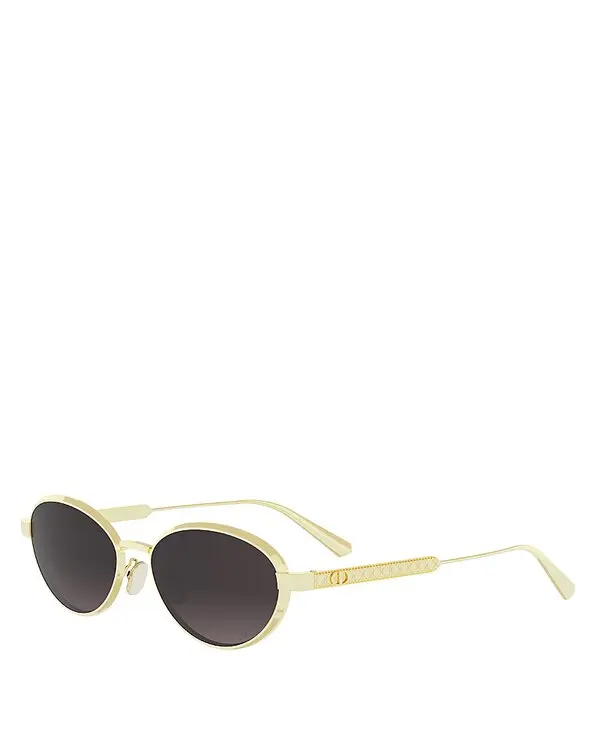 Dior Cannage R1u Oval Sunglasses - Nickel/smoke
