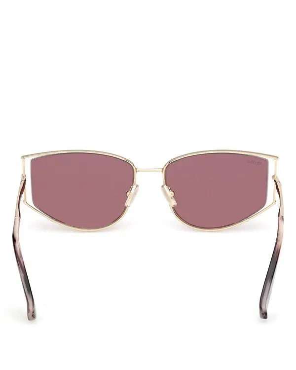 Max Mara Cat Eye Sunglasses, 58mm - Gold/violet