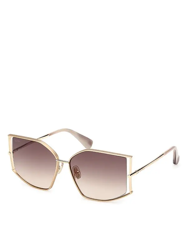 Max Mara Cat Eye Sunglasses 59mm - Gold/brown Gradient