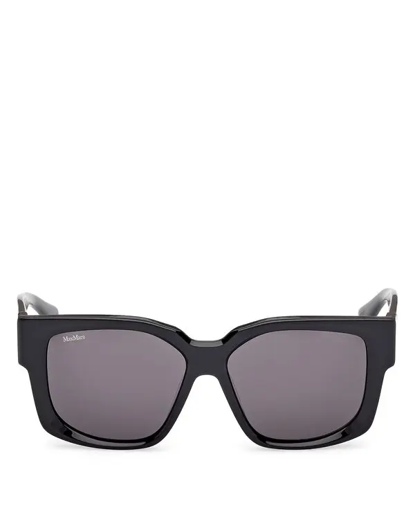 Max Mara 54mm Square Sunglasses - Black/smoke