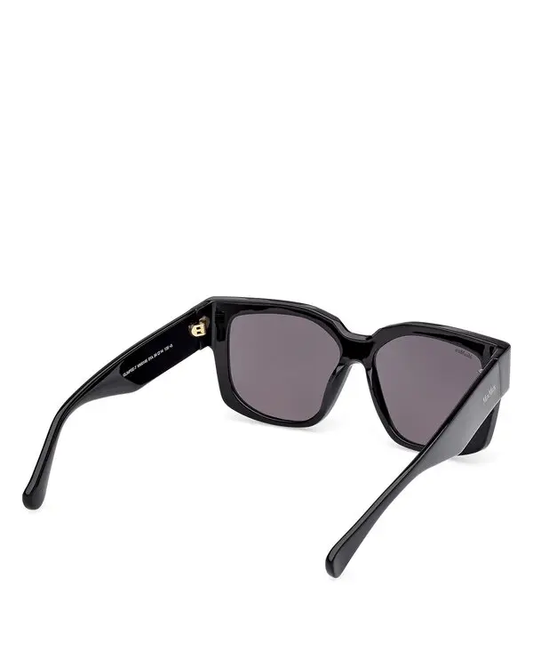 Max Mara 54mm Square Sunglasses - Black/smoke