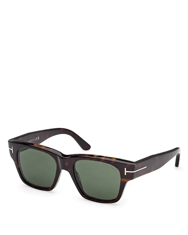 TOM FORD Square Frame Sunglasses - Havana/green