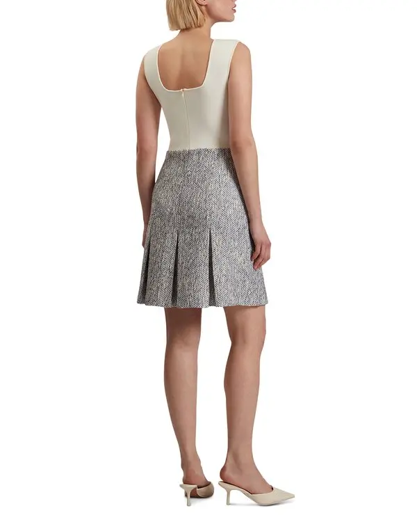 Ted Baker London Boucle Knit Bodice Mini Dress