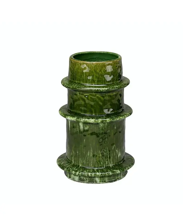 JAMIE YOUNG CO. Saturn Ceramic Decorative Medium Vase - Green