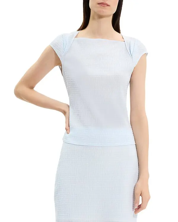 Theory Draped Cap-sleeve Top