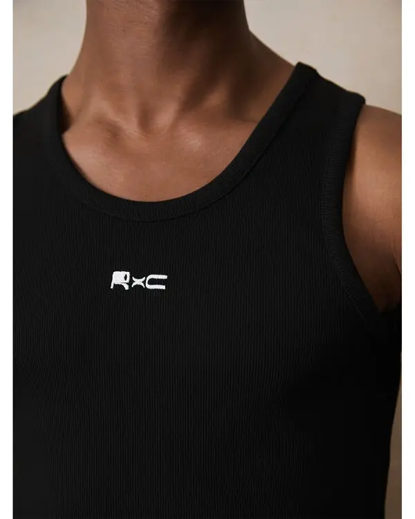 REISS Longa Ribbed Tank Top