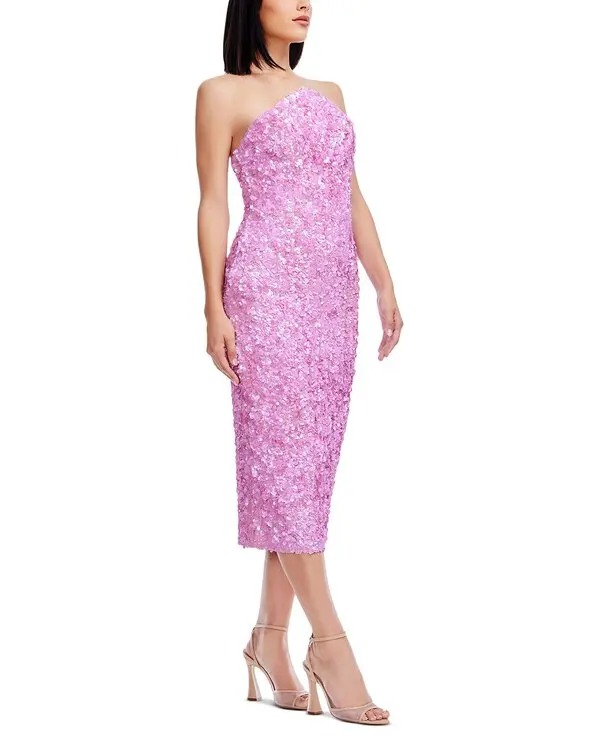 Dress The Population Etta Sequin Halter Dress - Lilac