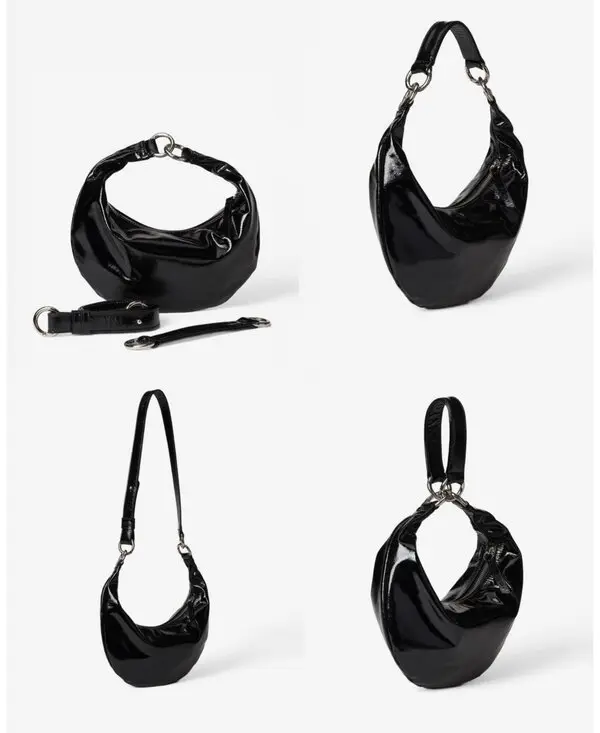 HYER GOODS Convertible Ring Bag - Black Naplak