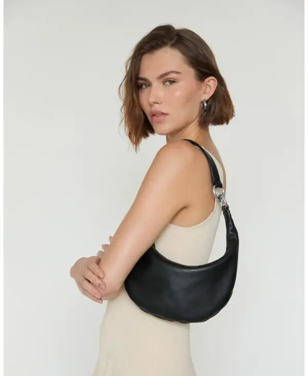HYER GOODS Convertible Ring Bag - Black/silver