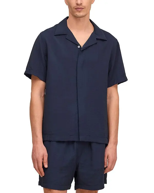 Nn07 Hank 5971 Regular Fit Camp Shirt - Deep Navy
