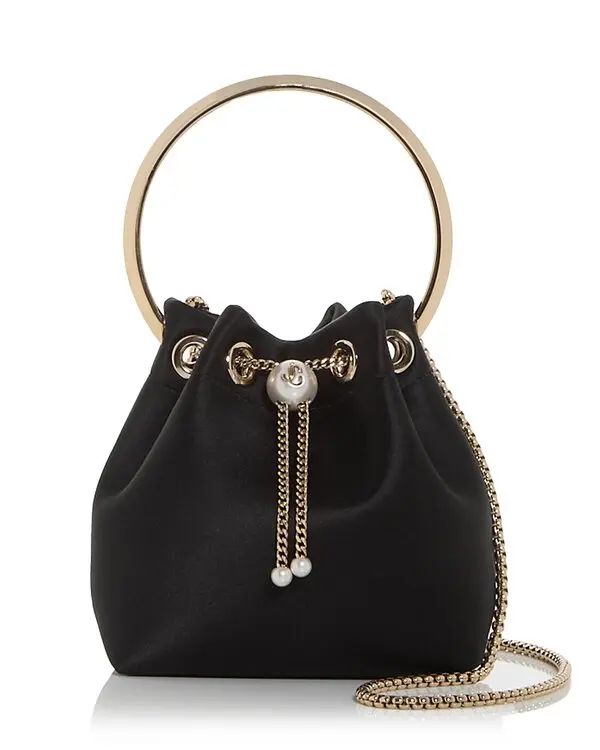 JIMMY CHOO Bon Bon Top Handle Bag - Black/light Gold