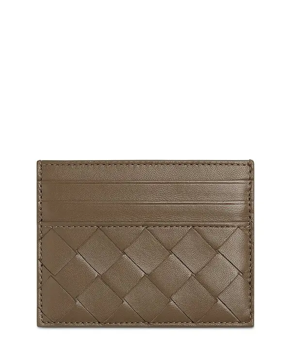 Bottega Veneta Intrecciato Leather Card Case - Pinecone