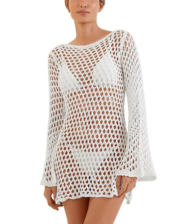 VIX PAULA HERMANNY Belle Mini Dress Swim Cover-up - Off White