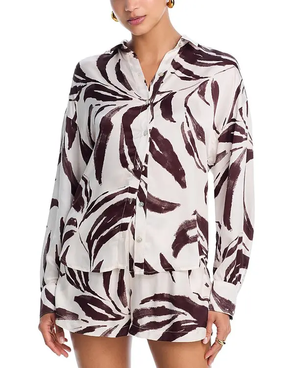 Bella Dahl Oversized Shirt - Moroccan Palm Print
