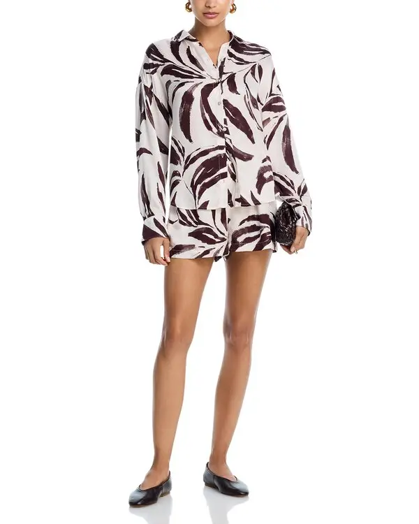 Bella Dahl Oversized Shirt - Moroccan Palm Print