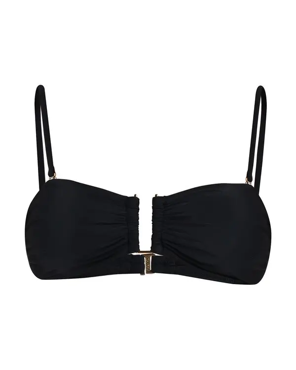 L'AGENCE Krysta Bandeau Bikini Top - Black