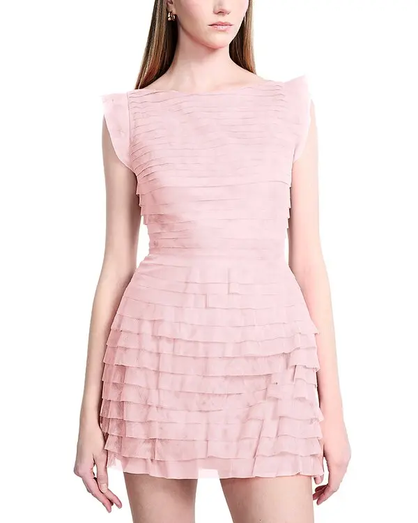 Bcbgmaxazria Tulle Tiered Mini Dress