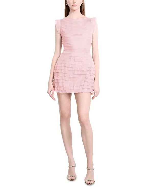Bcbgmaxazria Tulle Tiered Mini Dress