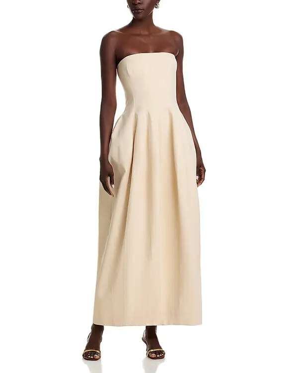 Bcbgmaxazria Solid Structured Gown - Creme