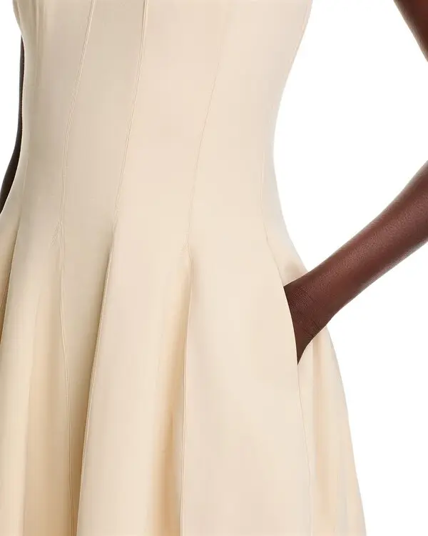 Bcbgmaxazria Solid Structured Gown - Creme