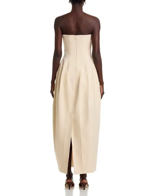 Bcbgmaxazria Solid Structured Gown - Creme
