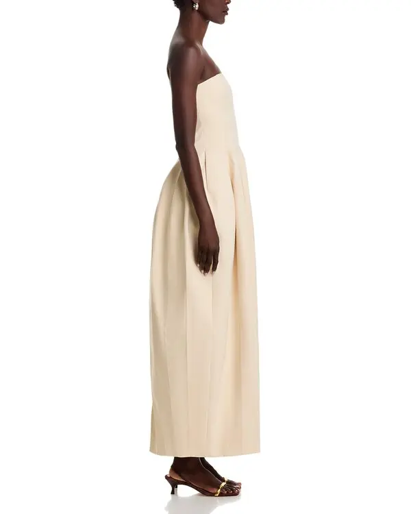 Bcbgmaxazria Solid Structured Gown - Creme