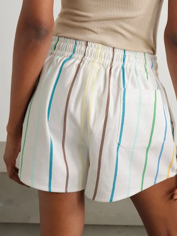 MARRAKSHI LIFE Striped Cotton-blend Shorts