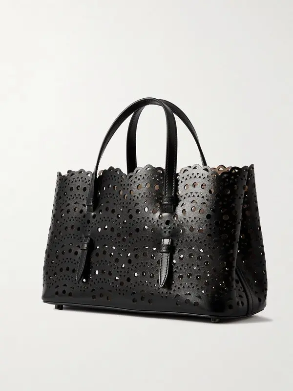 Alaïa Mena 25 E/w Medium Laser-cut Leather Tote