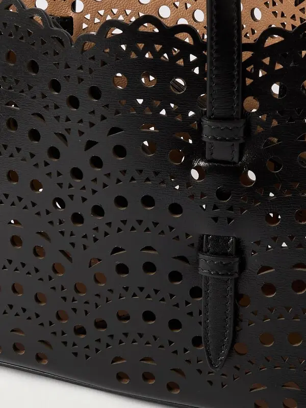 Alaïa Mena 25 E/w Medium Laser-cut Leather Tote