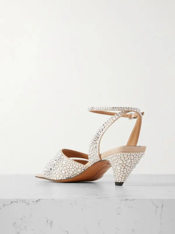 Stella McCartney Crystal-embellished Brushed Sandals