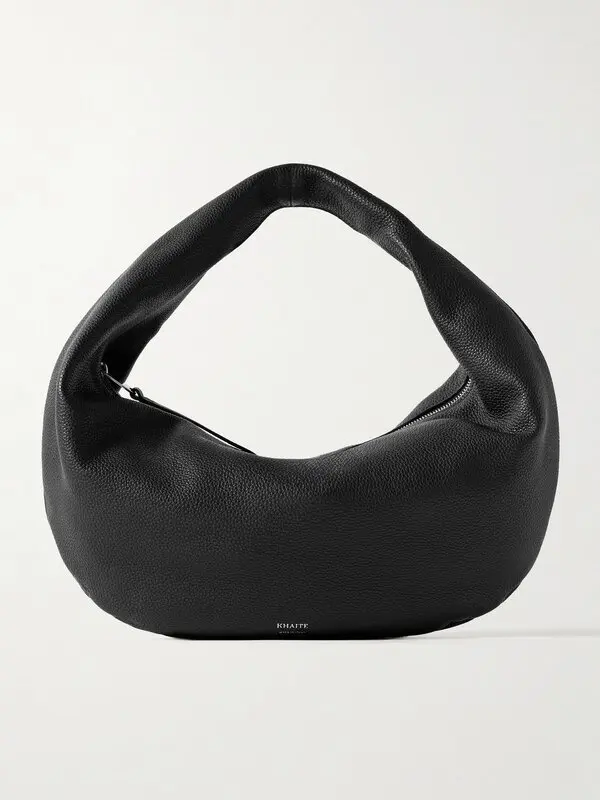 Khaite Olivia Sport Medium Leather Shoulder Bag - Black
