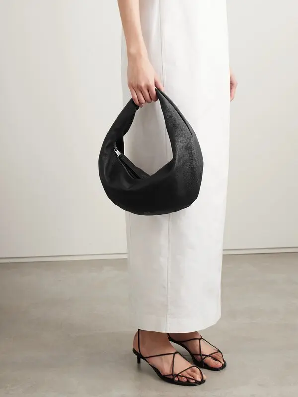 Khaite Olivia Sport Medium Leather Shoulder Bag - Black