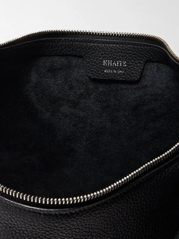 Khaite Olivia Sport Medium Leather Shoulder Bag - Black