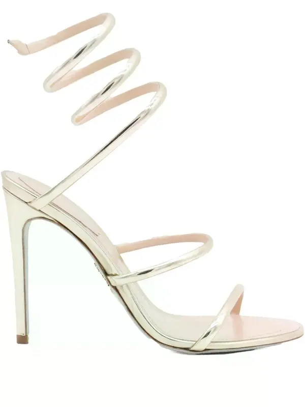 Rene Caovilla 105mm Cleo Sandals - Metallic