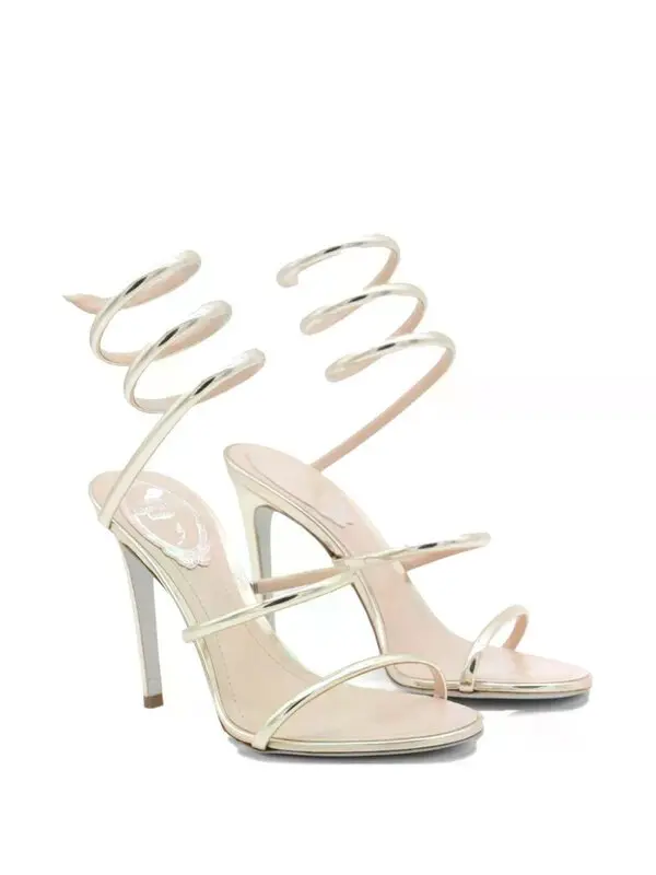 Rene Caovilla 105mm Cleo Sandals - Metallic