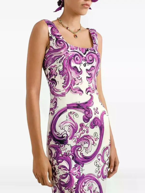 Dolce & Gabbana Maiolica-print Midi Dress