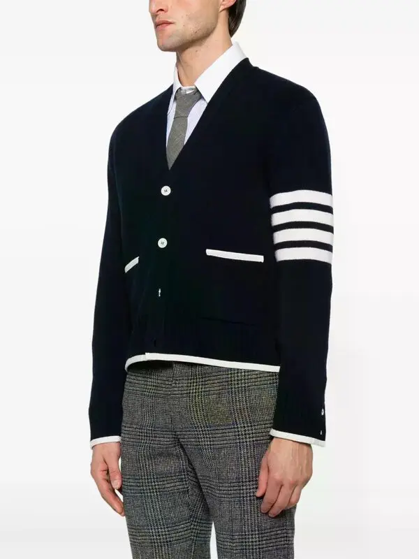 Thom Browne 4-bar Stripe Virgin Wool Cardigan