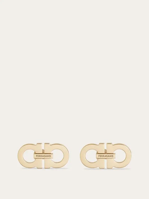 FERRAGAMO Double Gancini Earrings - Gold