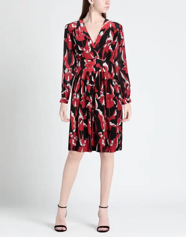 Moschino Floral Silk Midi Dress