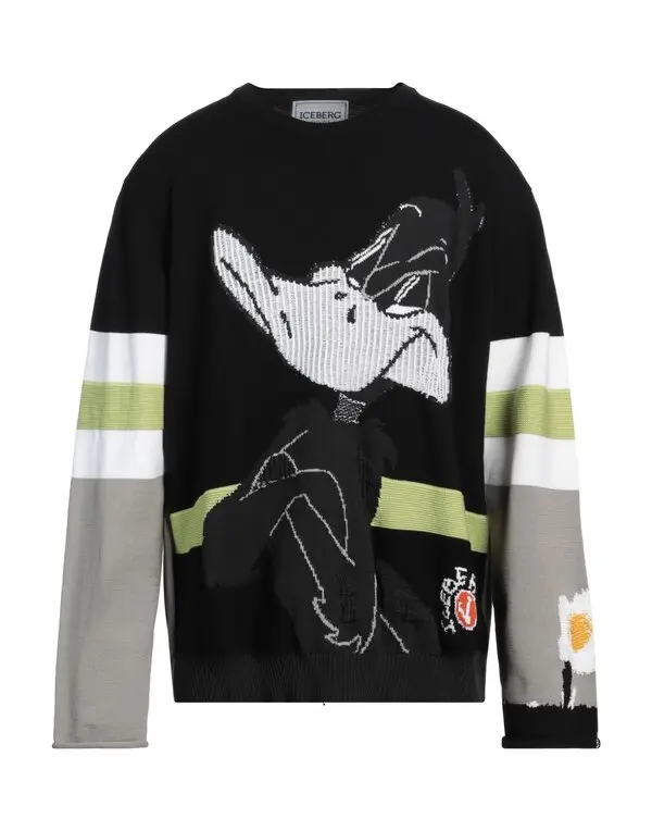 Iceberg Multicolor Intarsia-knit Crewneck Sweater