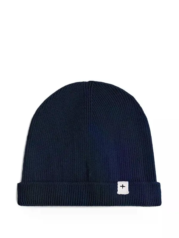 JIL SANDER Logo-patch Beanie - Blue