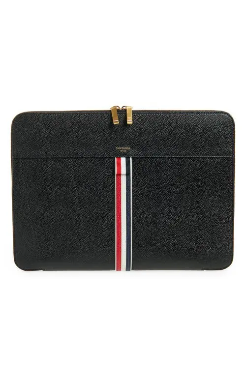 Thom Browne Small Leather Folio - Black
