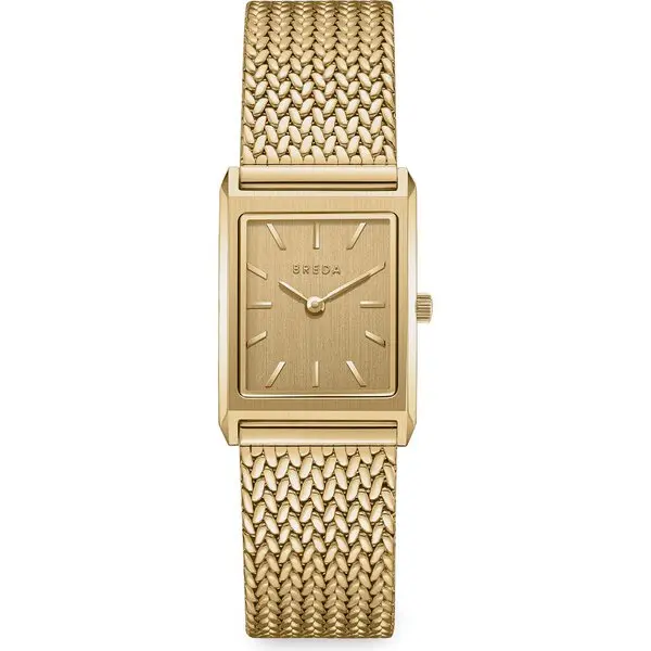 BREDA Virgil Tethered Mesh Strap Watch - Gold