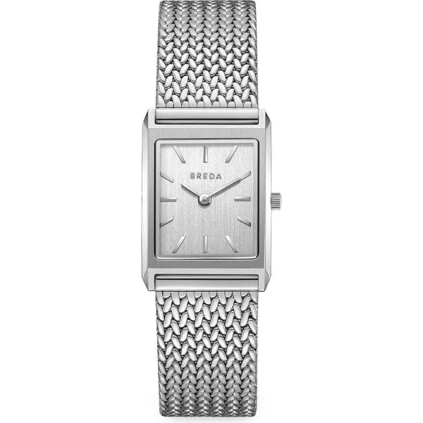 BREDA Virgil Tethered Mesh Strap Watch - Stainless Steel